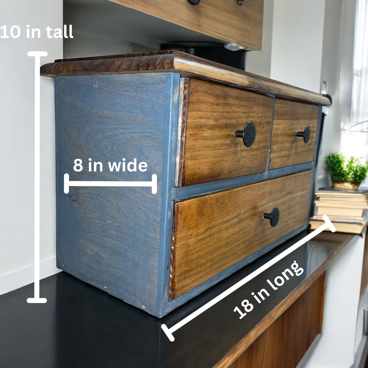 Countertop Cabinet Rustic farmhouse drawers Kitchen counter organizati ...